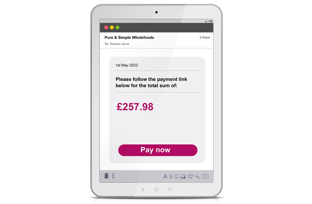Accept Email Payments - Pay By Link | takepayments