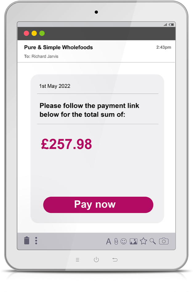 Accept Email Payments - Pay By Link | takepayments